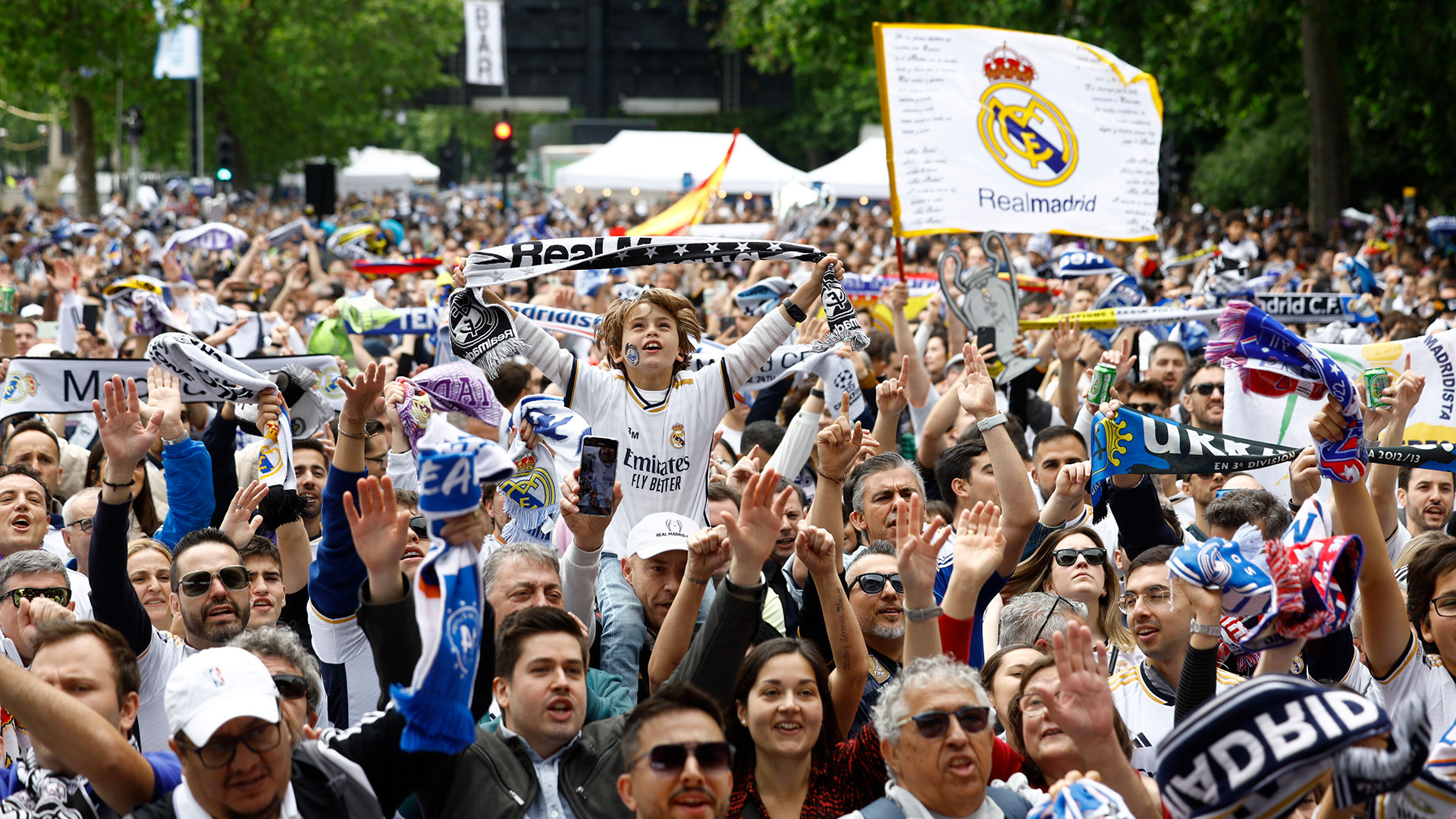 Great atmosphere at the Real Madrid Fan Zone in London