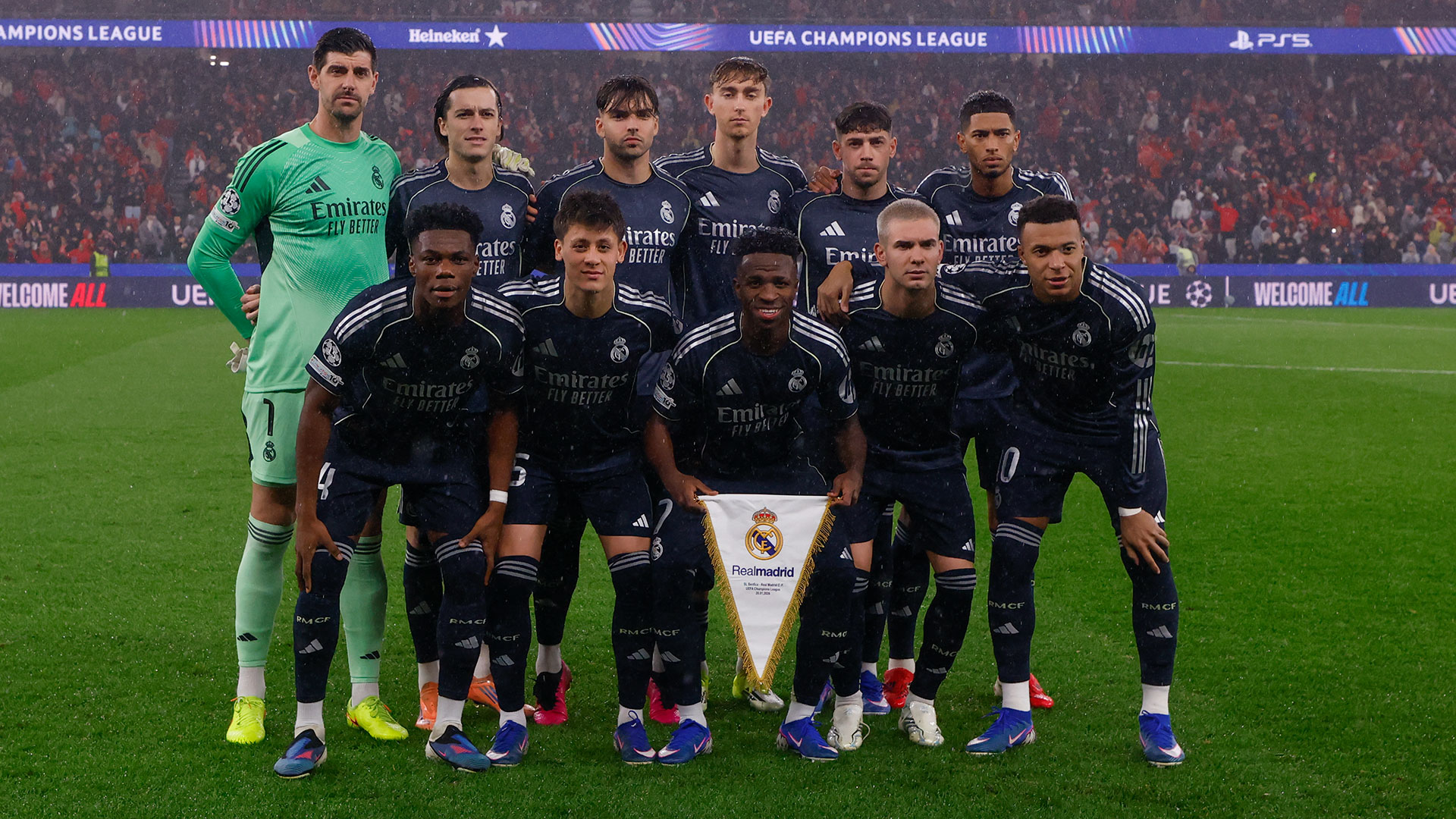 Once inicial del Real Madrid contra el Benfica